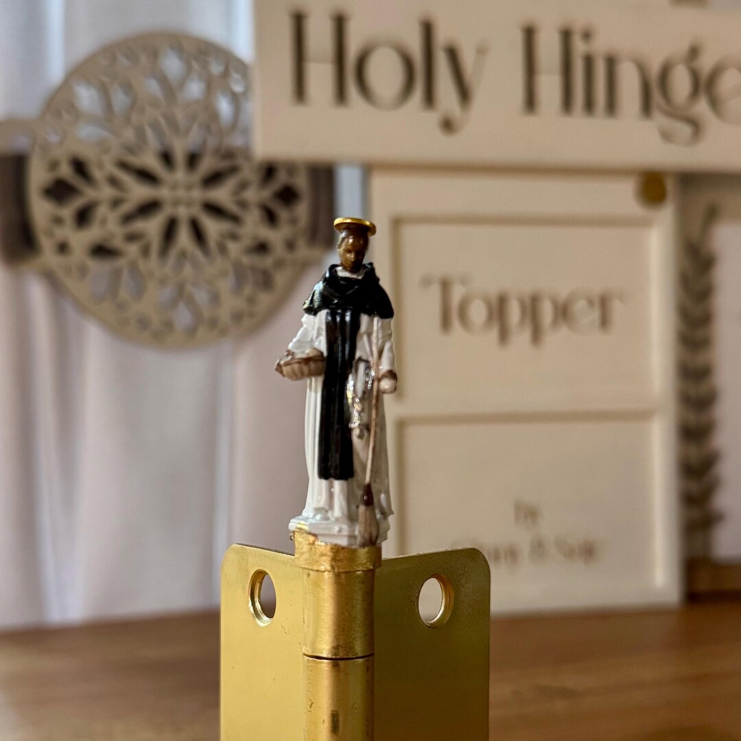 St Martin De Porres, Holy Hinge Topper Tiny Statue - Etsy