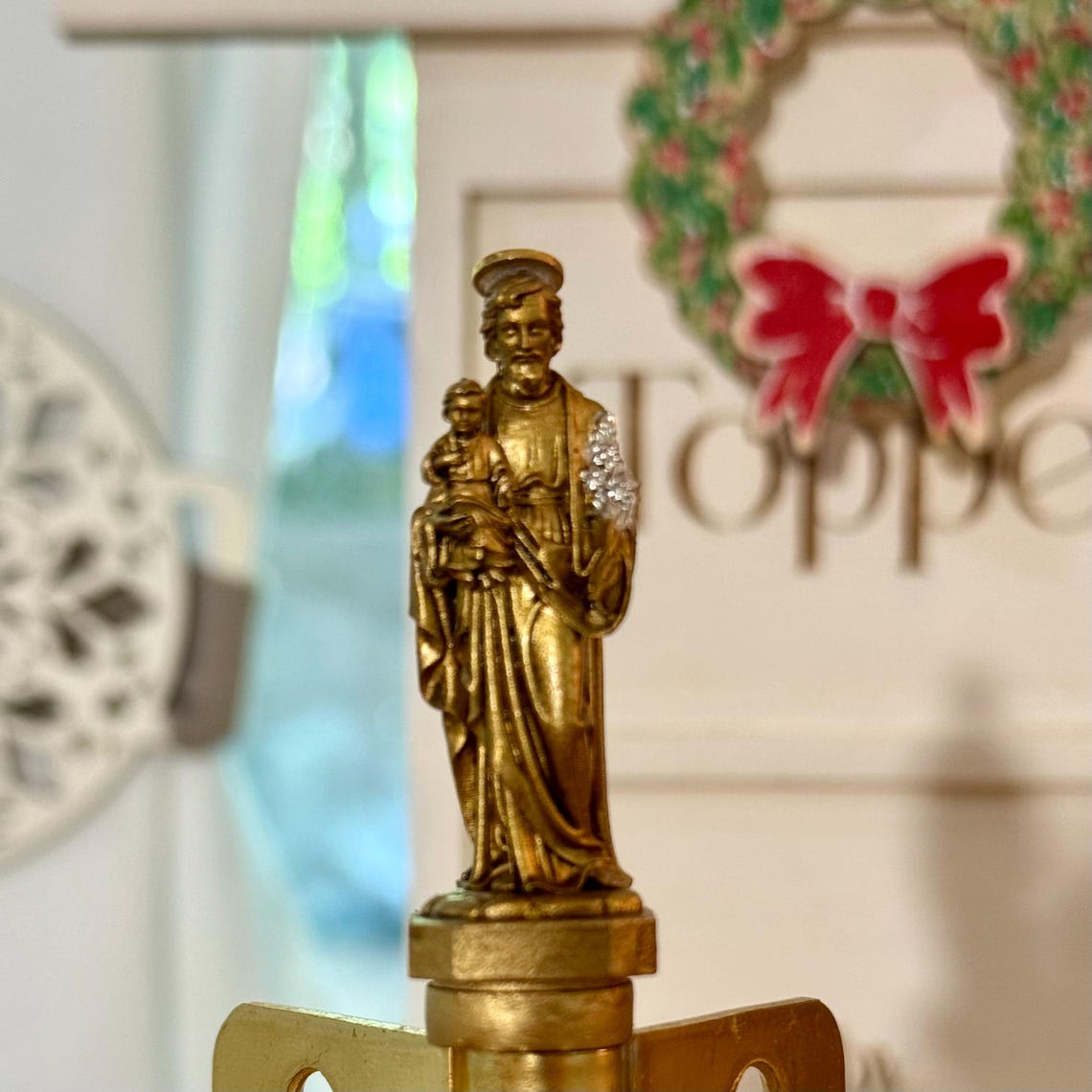 Saint Joseph and Baby Jesus Holy Hinge Topper - Etsy