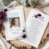 Blue Sky Funeral Prayer Card Template: Memorial Keepsake (3x5 In, Canva ...