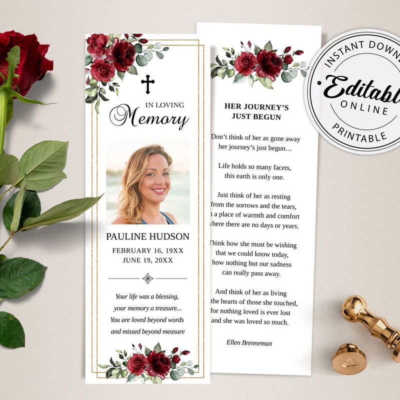 Bookmark Invitation - Etsy