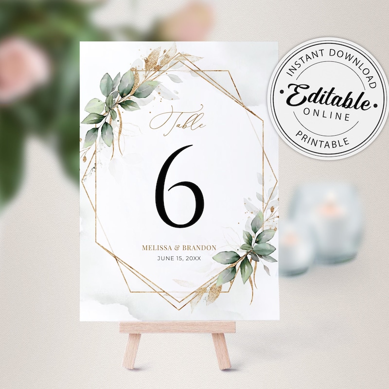 Geometric Table Numbers - Etsy