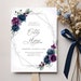 Trifold Wedding Program Template, Royal Blue and Gold Program Template ...