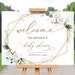 Boho Greenery Baby Shower Welcome Sign Template vertical - Etsy
