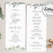 Boho Greenery Wedding Program Template Bohemian Program | Etsy