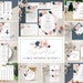 Navy Blue and Coral Wedding Invitation Template Bundle | Etsy