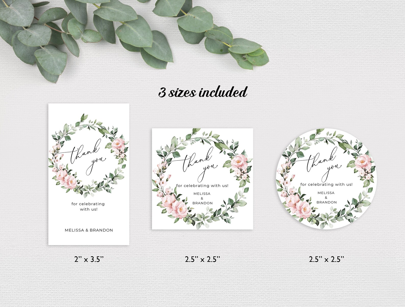 Greenery Favor Tags Template Bohemian Gift Tags Boho Gift | Etsy