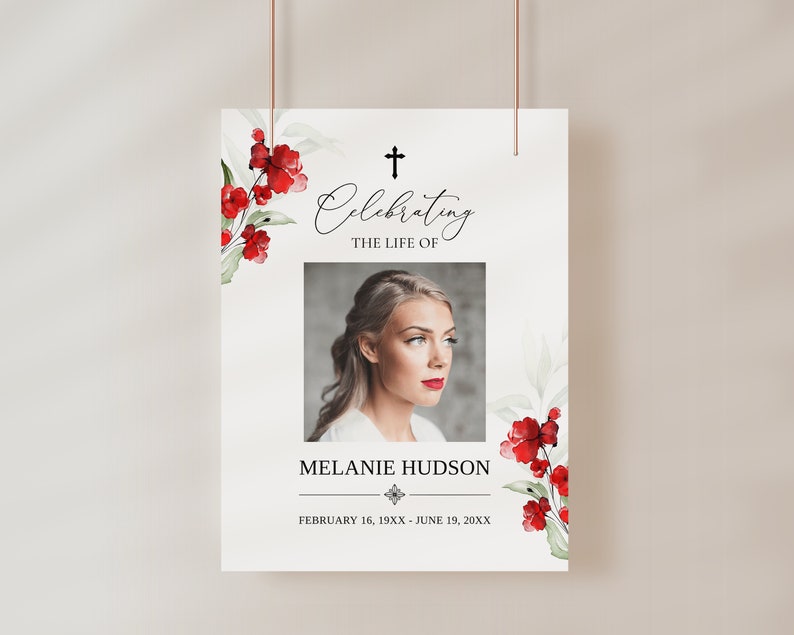 Funeral Welcome Sign Template Memorial Poster Template - Etsy