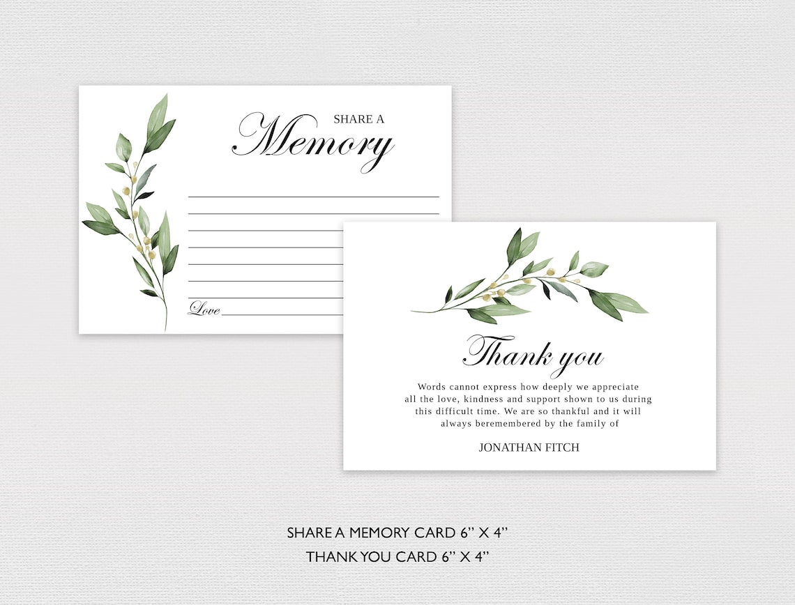 Funeral Templates Bundle Printable Funeral Memory Bundle in - Etsy