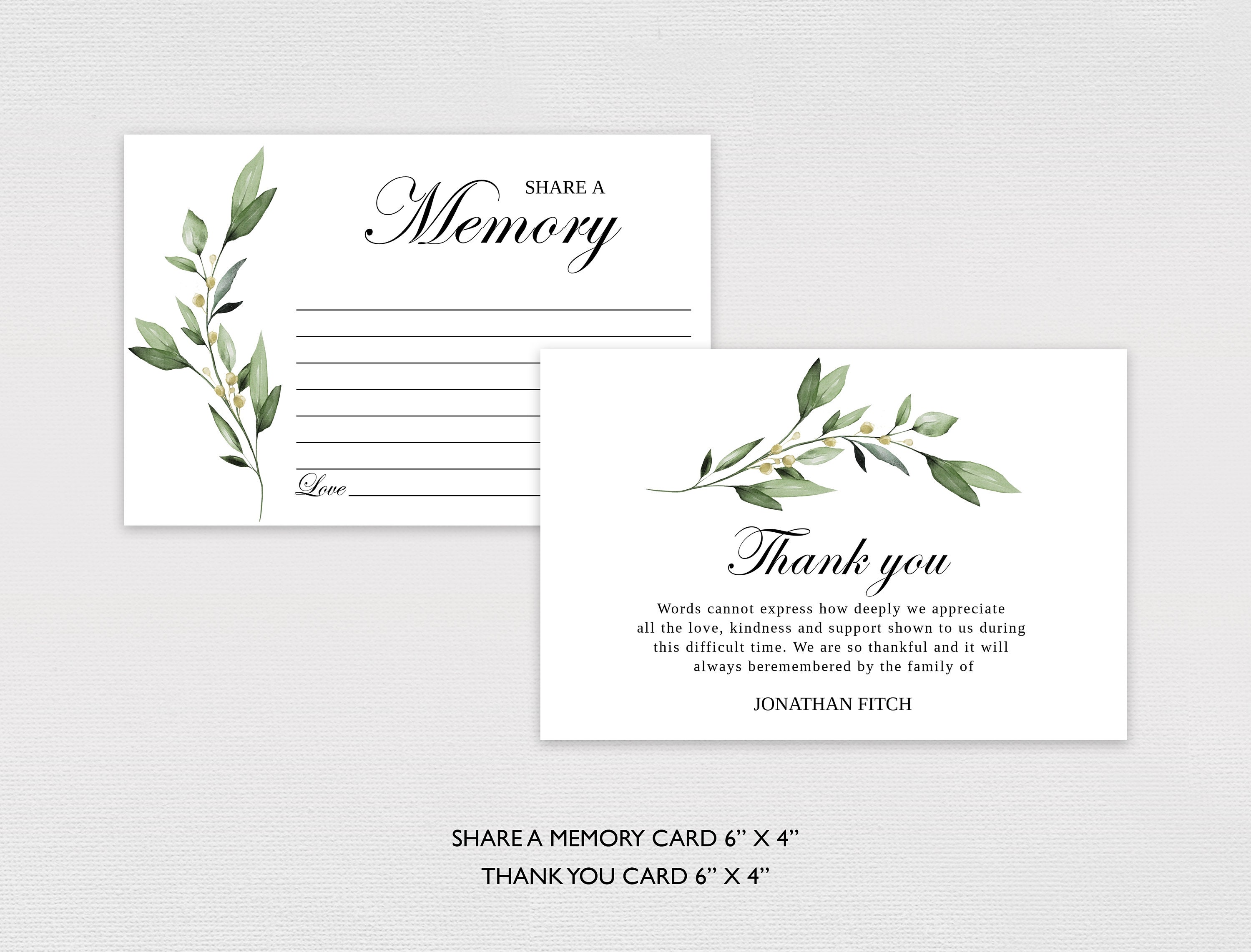 Funeral Templates Bundle Printable Funeral Memory Bundle in - Etsy UK