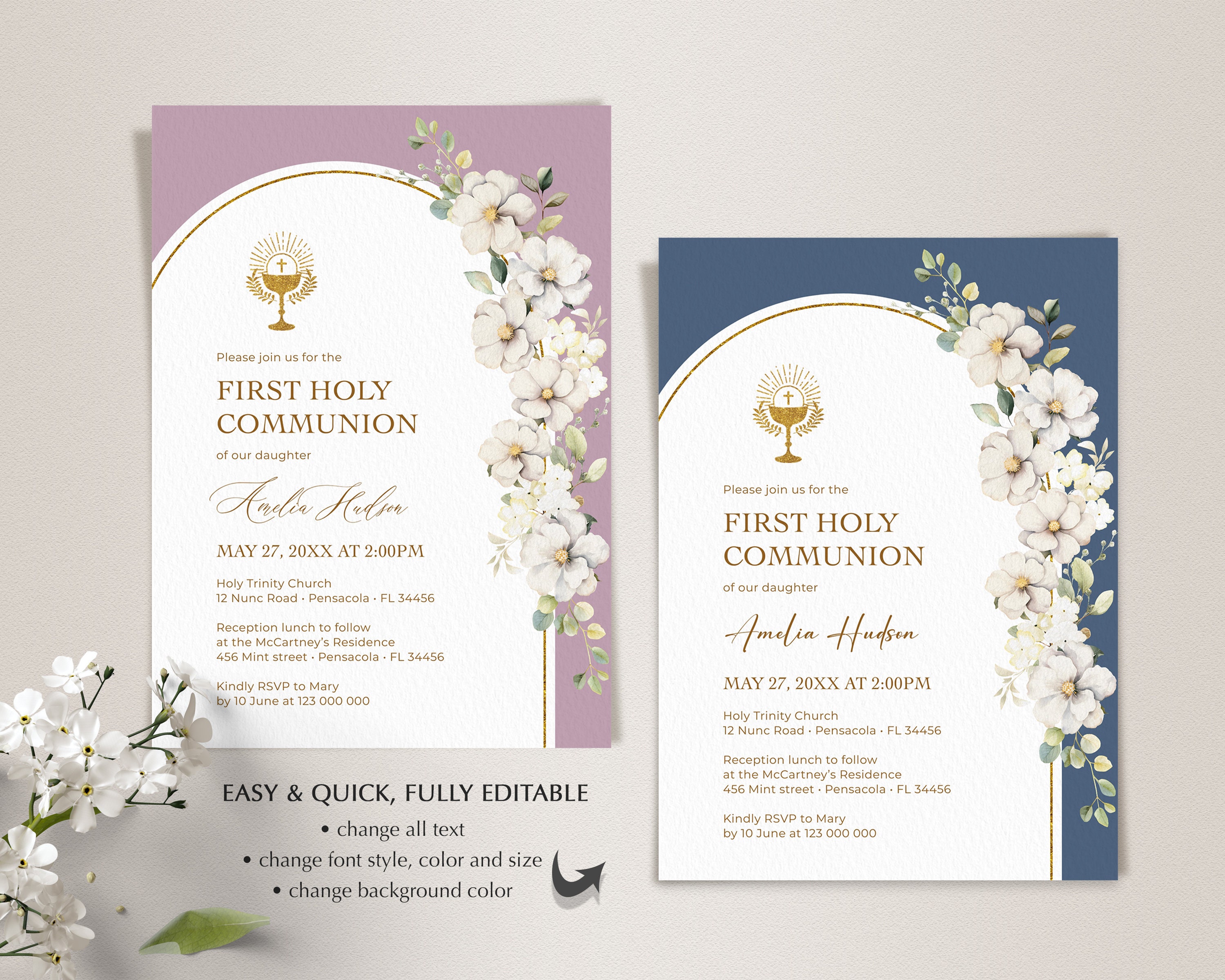 First Communion Invitations With Shamrocks Save The Date First Holy
