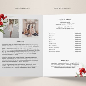 Printable Red Poppies Funeral Program Template, Memorial Program ...