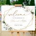 Boho Greenery Wedding Welcome Sign Template With White Roses • INSTANT ...