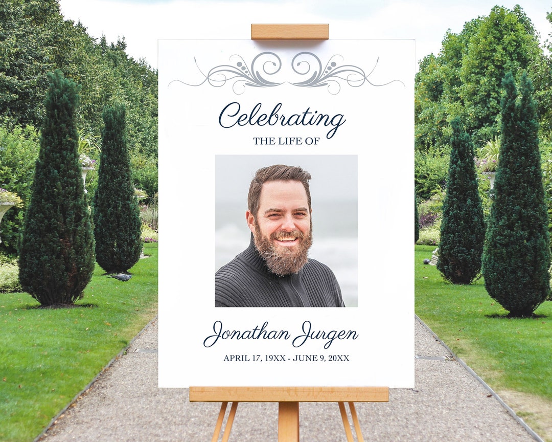 Funeral Welcome Sign Template, Printable Celebration of Life Sign ...