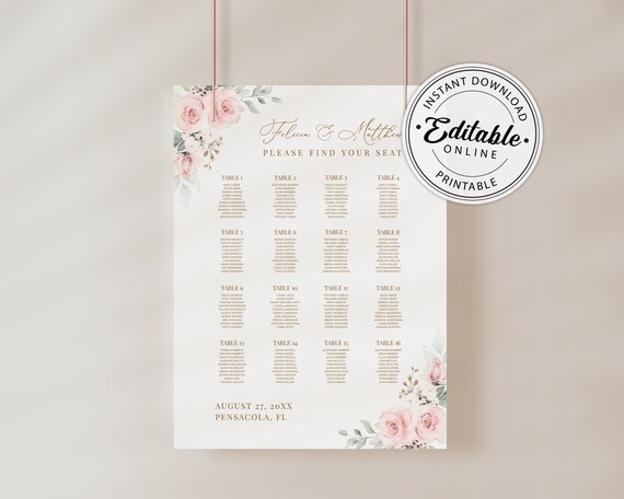 Online Seating Chart Template