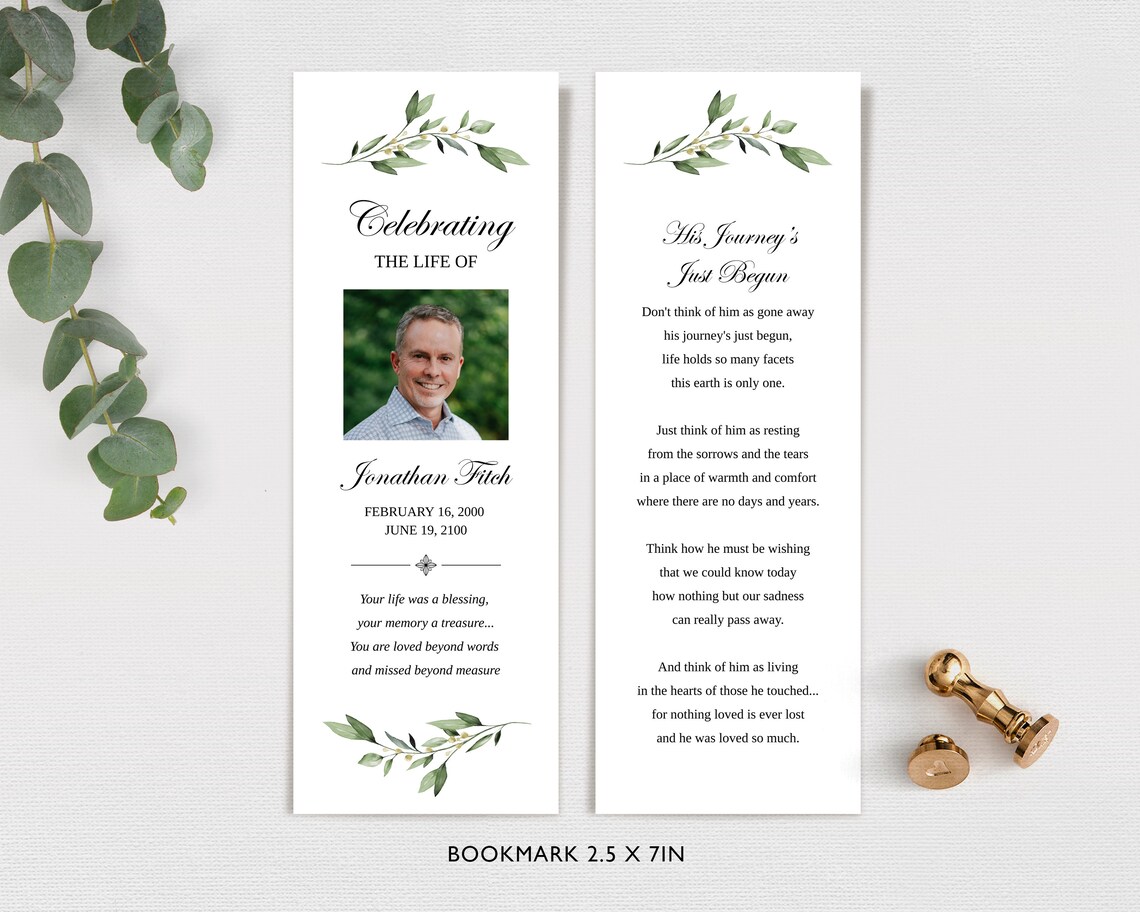 Funeral Templates Bundle Printable Funeral Memory Bundle in - Etsy