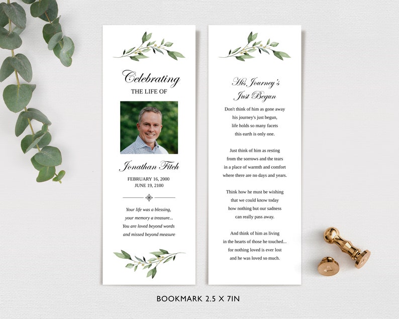 Funeral Templates Bundle Printable Funeral Memory Bundle in - Etsy