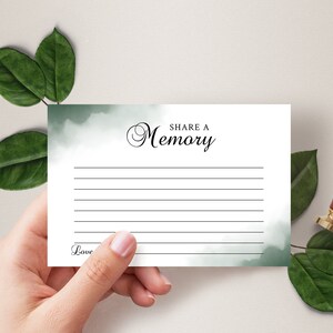 Greenery Share a Memory Sign and Card Template • INSTANT DOWNLOAD ...