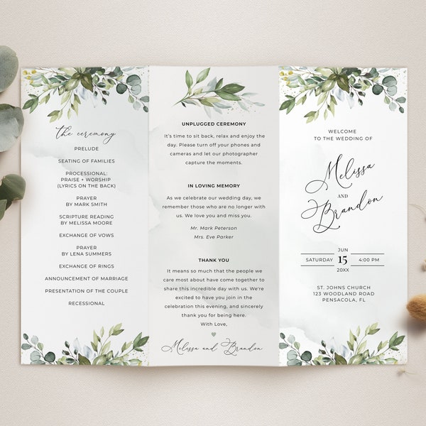 Diy Wedding Program - Etsy
