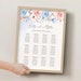 Blue and Blush Pink Seating Chart Template, Printable Table Plan ...