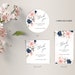 Navy Blue and Blush Pink Favor Tag Template, Gift Tag Template ...