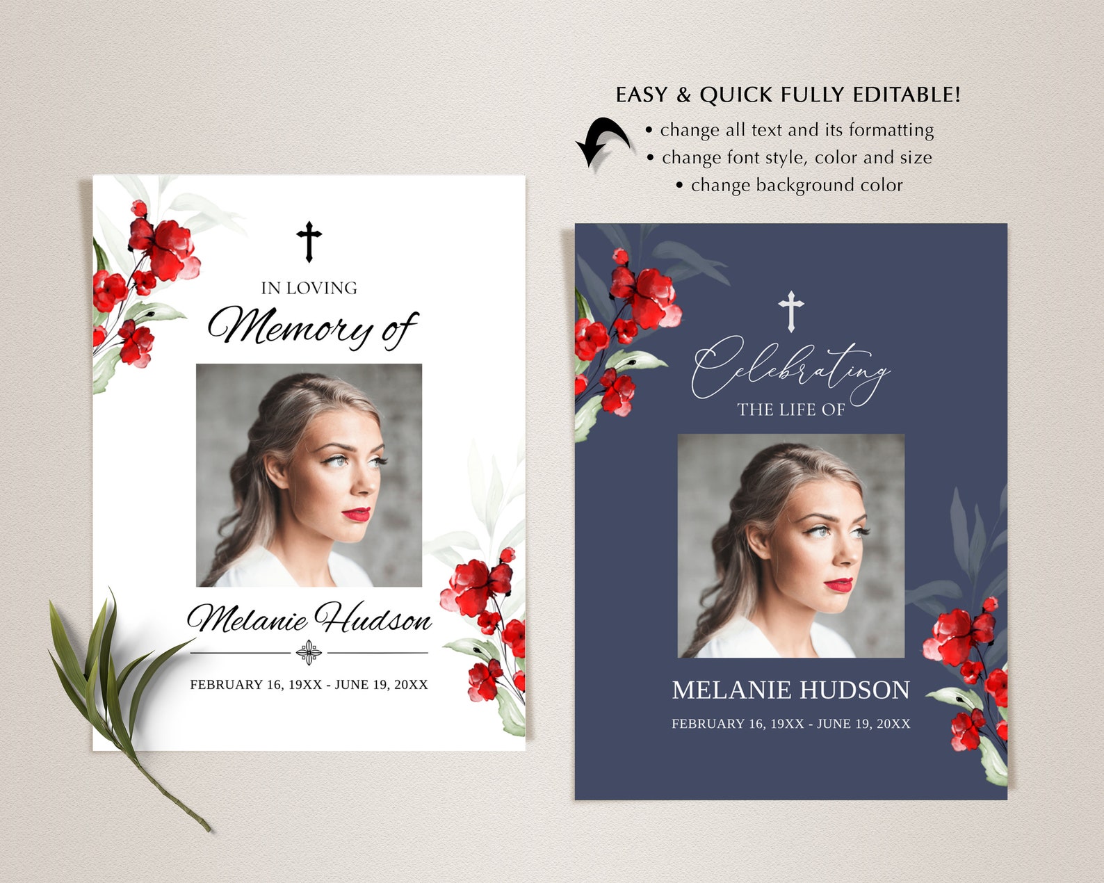 Funeral Welcome Sign Template, Memorial Poster Template • INSTANT ...