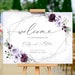 Boho Greenery Wedding Welcome Sign Template With Purple and Lavender ...
