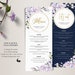 Lavender Menu Template wedding Bridal Shower Dinner - Etsy