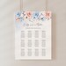 Blue and Blush Pink Seating Chart Template, Printable Table Plan ...