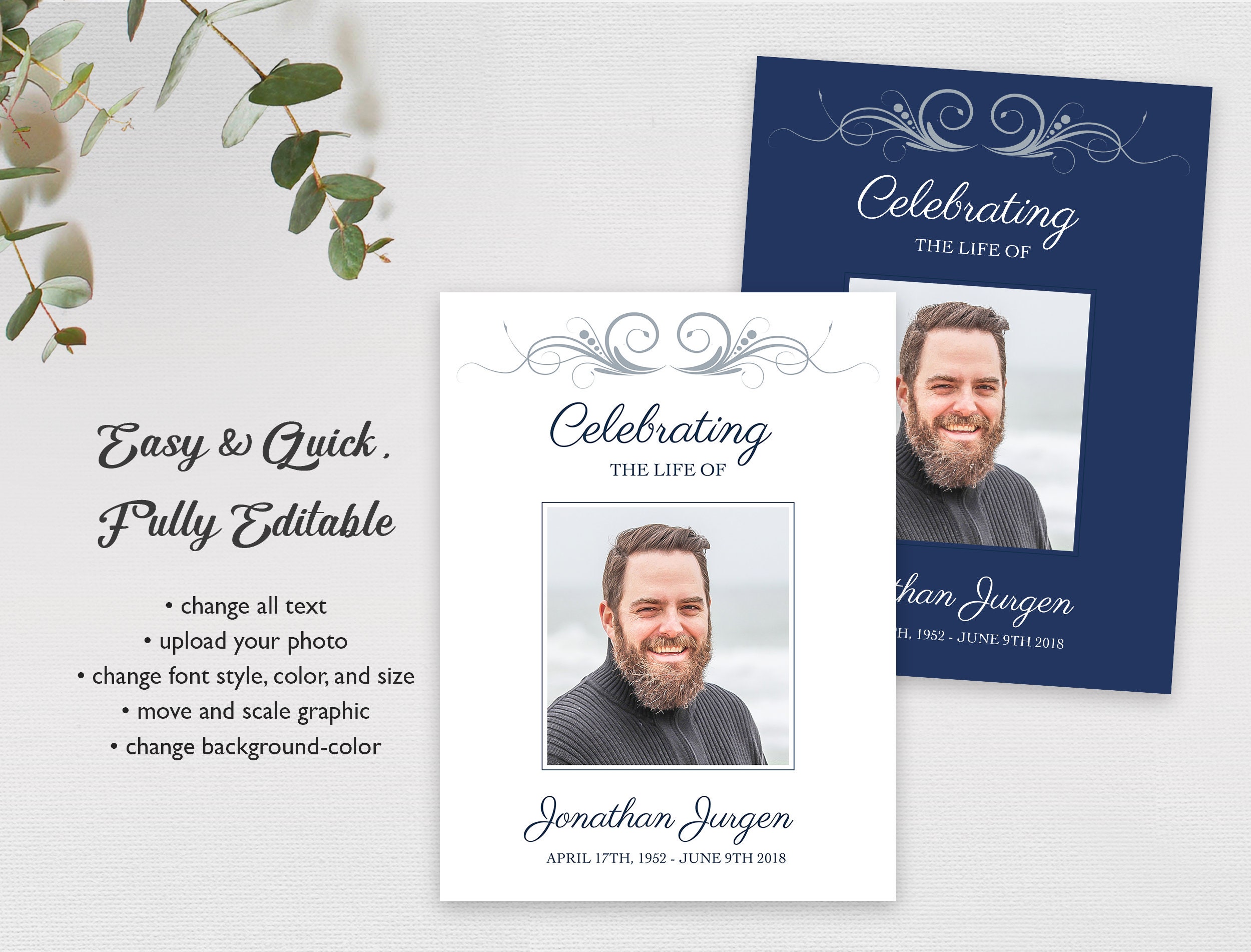 Funeral Welcome Sign Template Printable Celebration of Life | Etsy