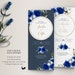 Trifold Wedding Program Template, Royal Blue and Gold Program Template ...