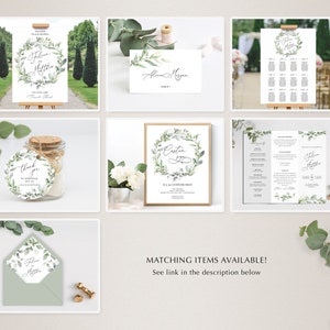 Boho Greenery Wedding Program Template Bohemian Program - Etsy