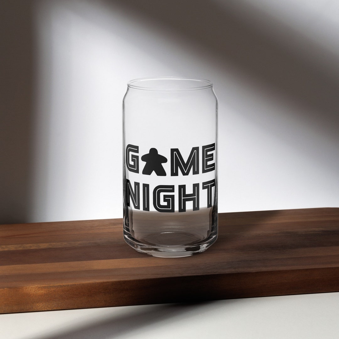 GAME NIGHT Can Shaped Glass | Tabletop Gaming | Custom | Board Games ...
