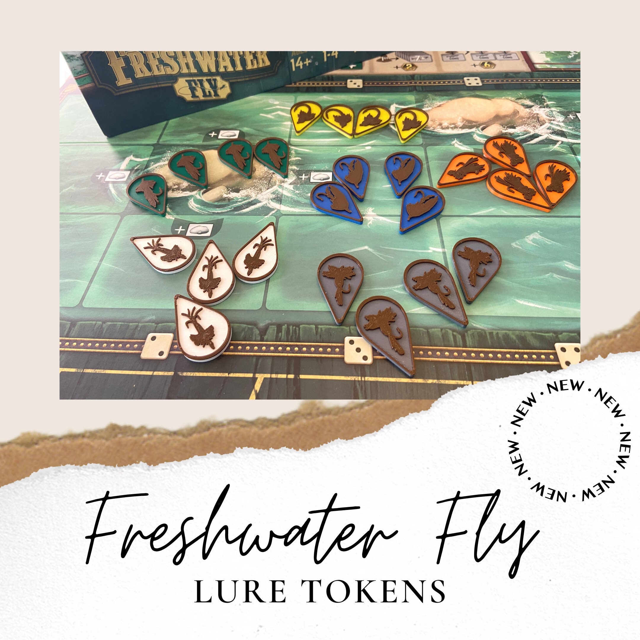 Freshwater Fly board game Upgrade Set board game upgrade | Etsy