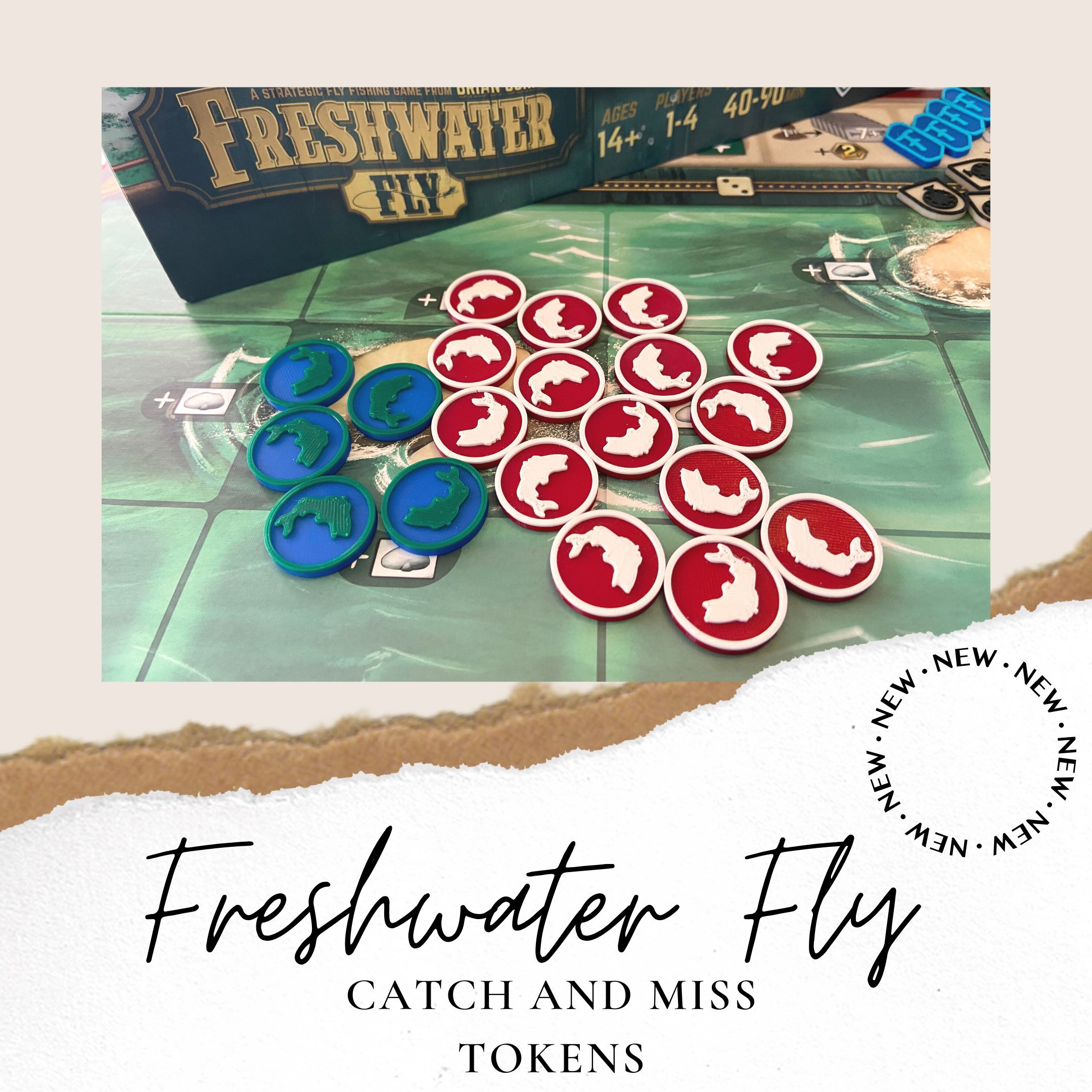 Freshwater Fly board game Upgrade Set board game upgrade | Etsy