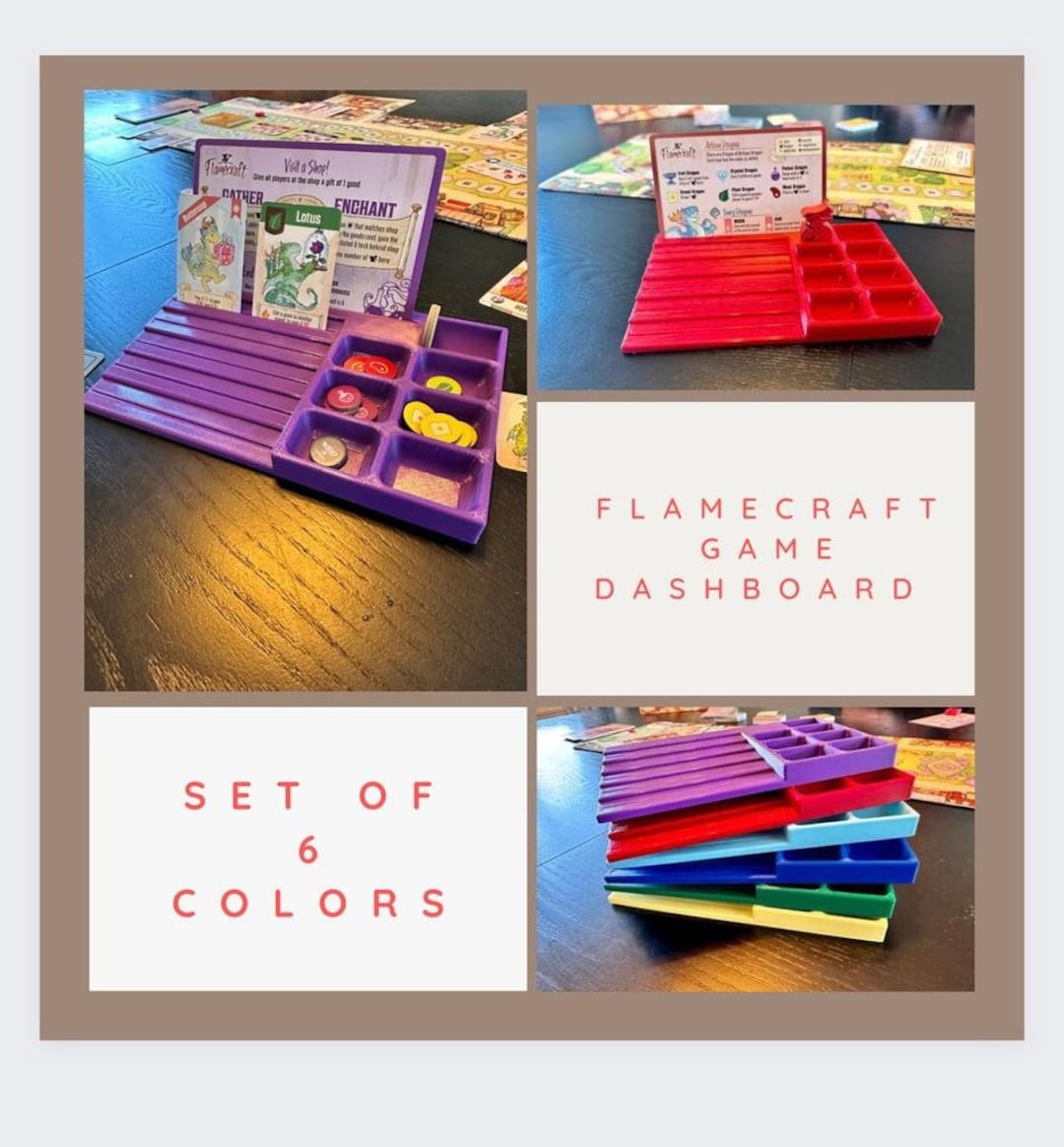Flamecraft Player Board Set (6 Boards) - Etsy