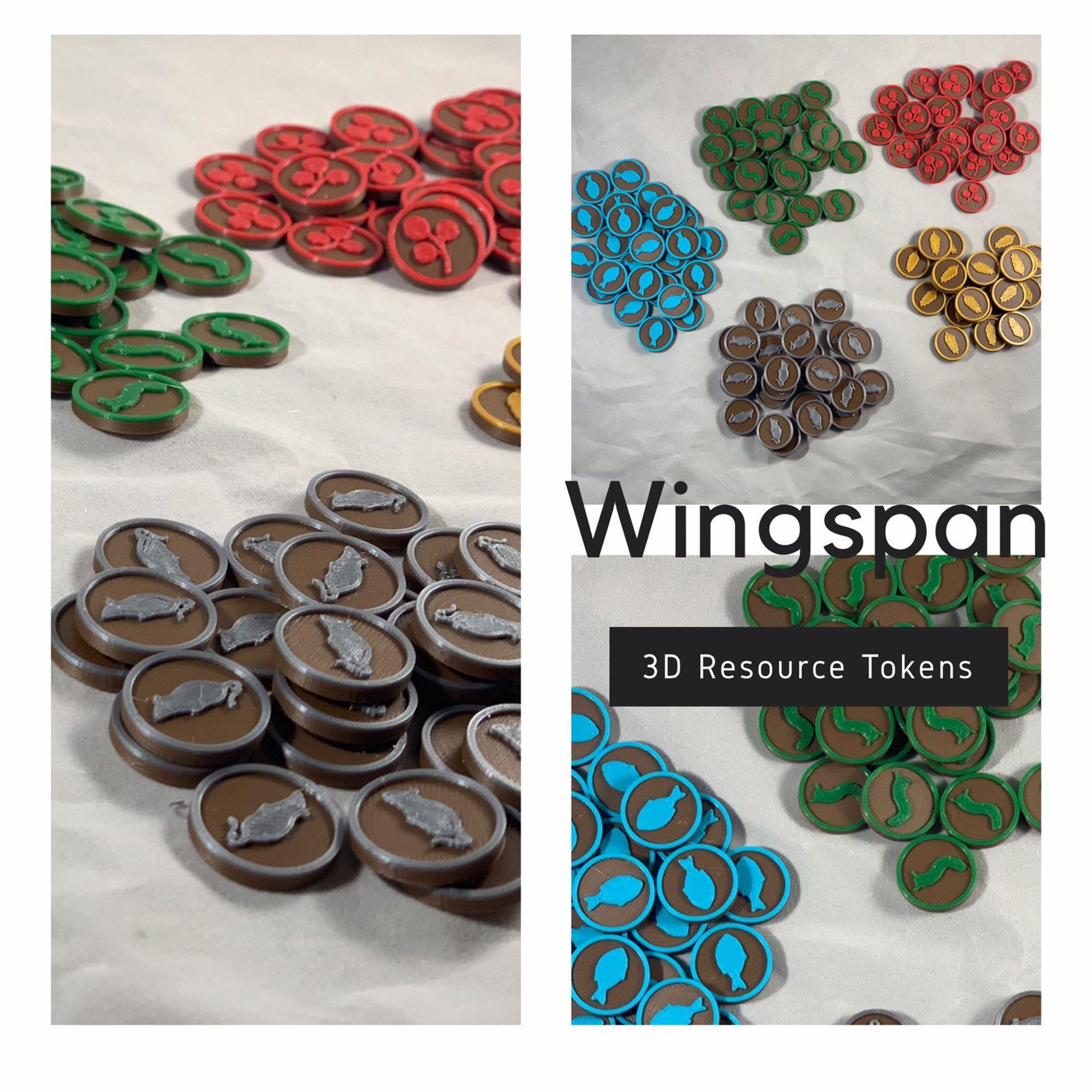 Wingspan Board Game 3D Resource Tokens, Board Game Upgrades, Board Game ...