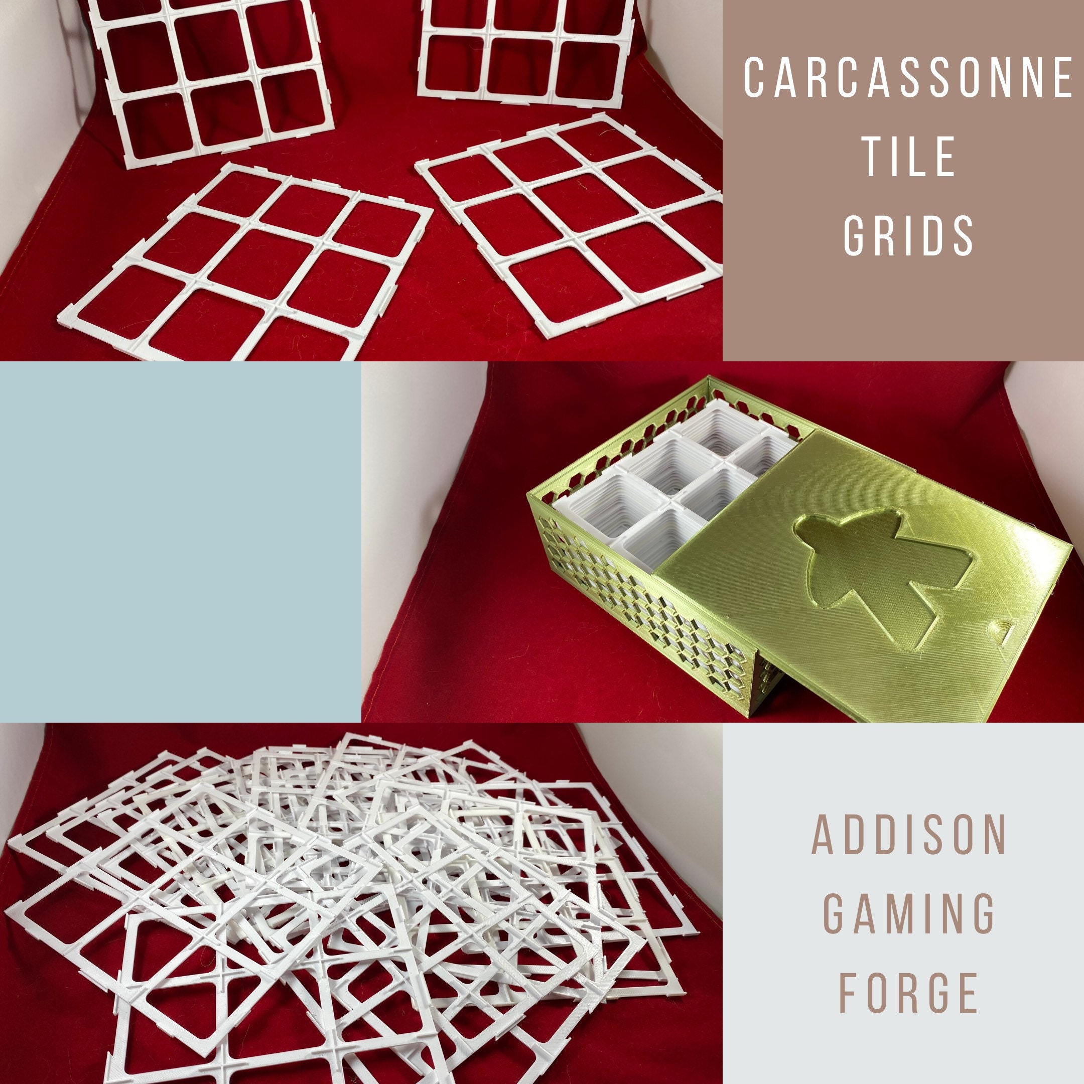 Carcassonne Board Game Tile Grids Carcassonne Game Upgrade - Etsy
