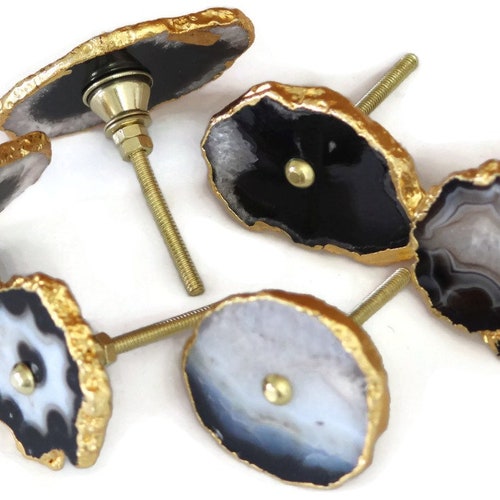 Green Agate Knobs Cabinet Knobs Natural Drawer Knobs | Etsy