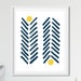 Chevron Art Print, Scandinavian Poster, Modern Arrow Print, Geometric ...