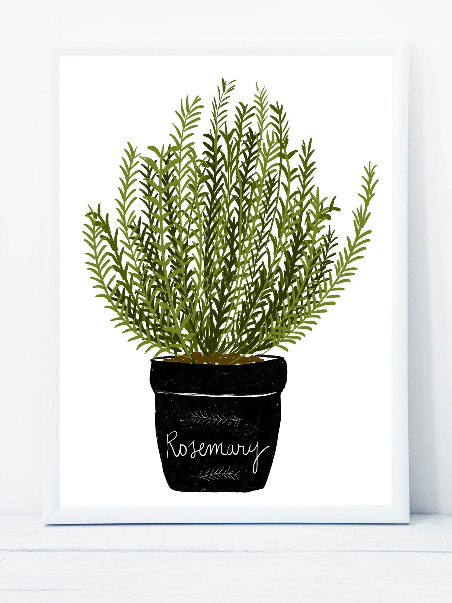 Rosemary Print Garden Herbs Art Print Farmahouse Printable - Etsy