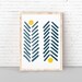 Chevron Art Print, Scandinavian Poster, Modern Arrow Print, Geometric ...
