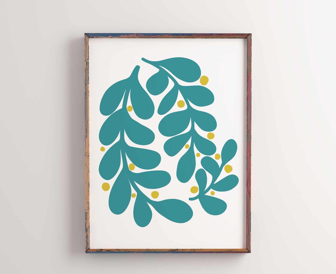 Abstract Leaf Art Print Abstract Botanical Wall Art - Etsy