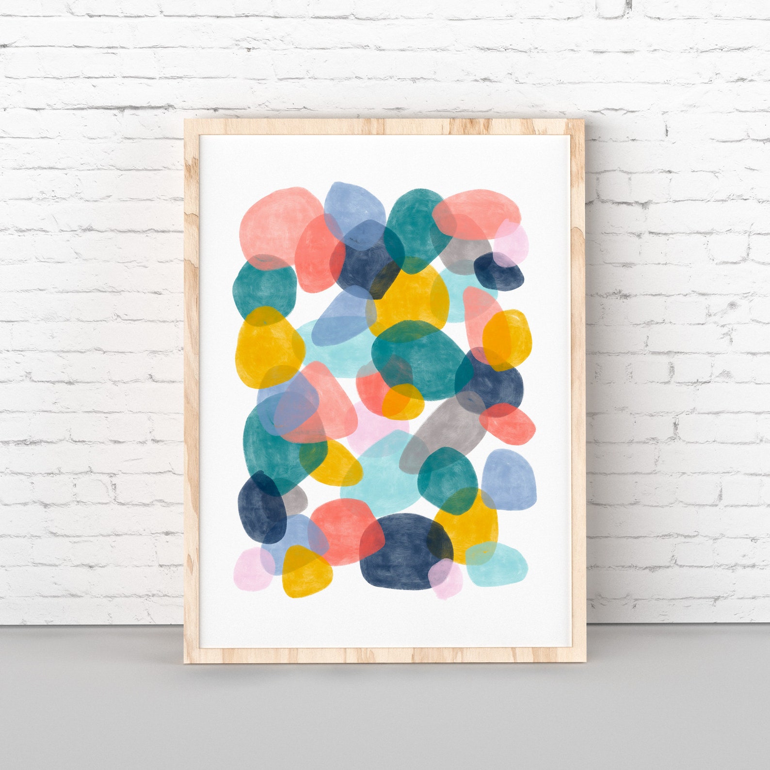 Colorful Abstract Art Modern Poster Colorful Printable Wall | Etsy