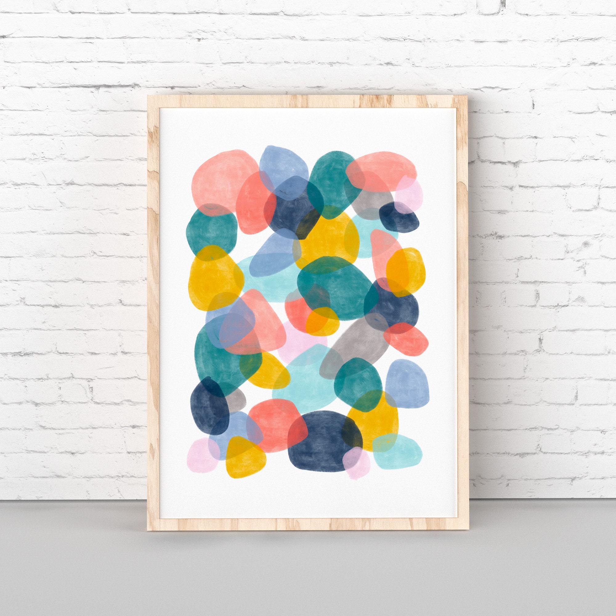 Colorful Abstract Art Modern Poster Colorful Printable Wall | Etsy