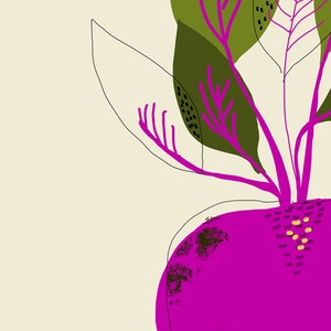 Beet Illustration Printable Art, Beetroot Wall Art Print, Vegetables ...
