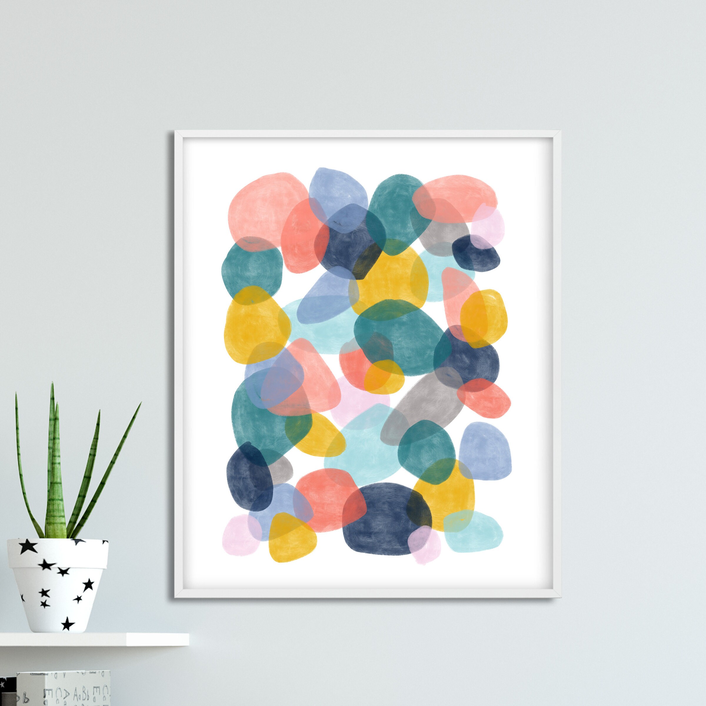 Colorful Abstract Art Modern Poster Colorful Printable Wall - Etsy