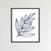 Blue Leaf Wall Art Modern Plant Print Botanical Art Print - Etsy