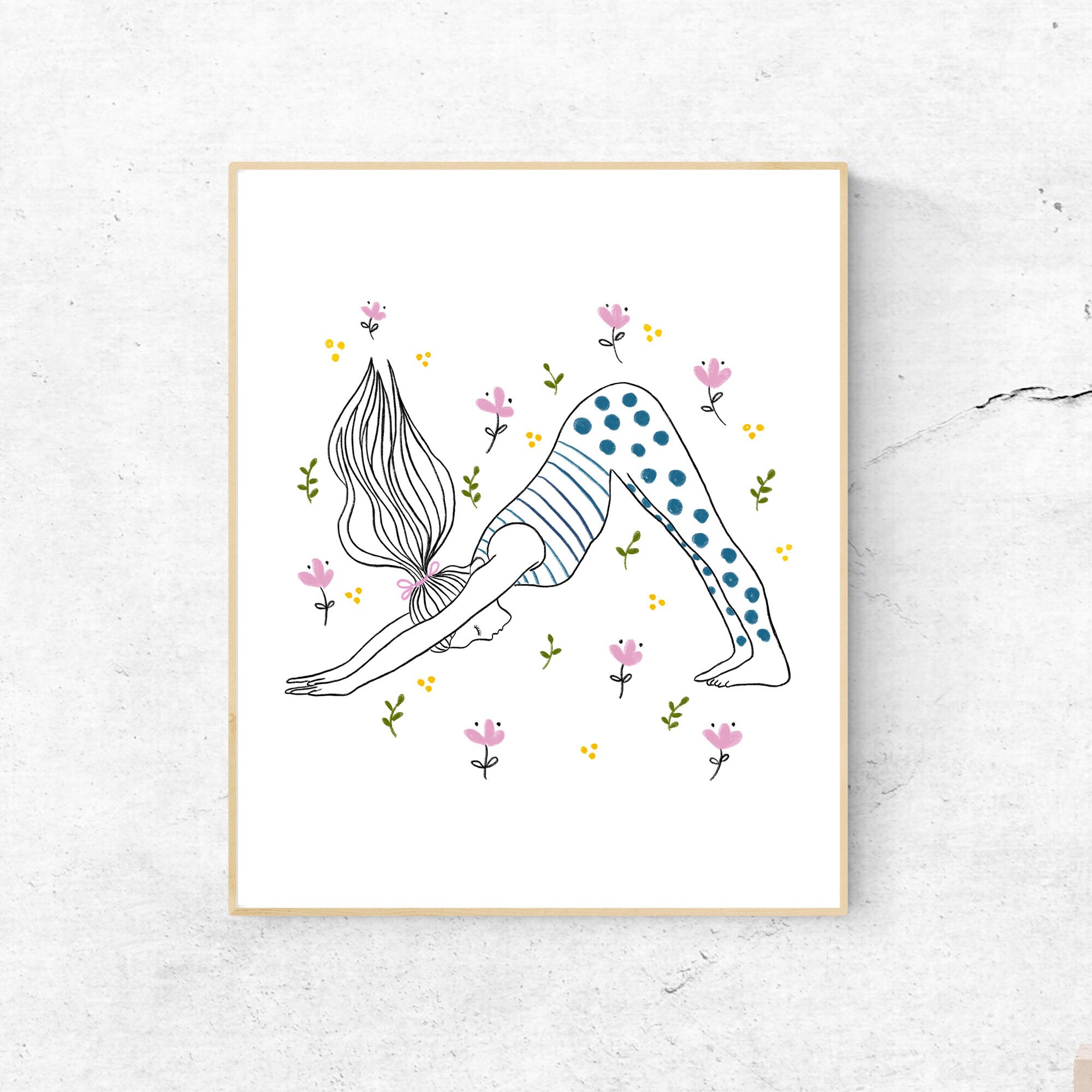 Yoga art print Yoga room decor Yoga studio print Yoga gift - Etsy.de