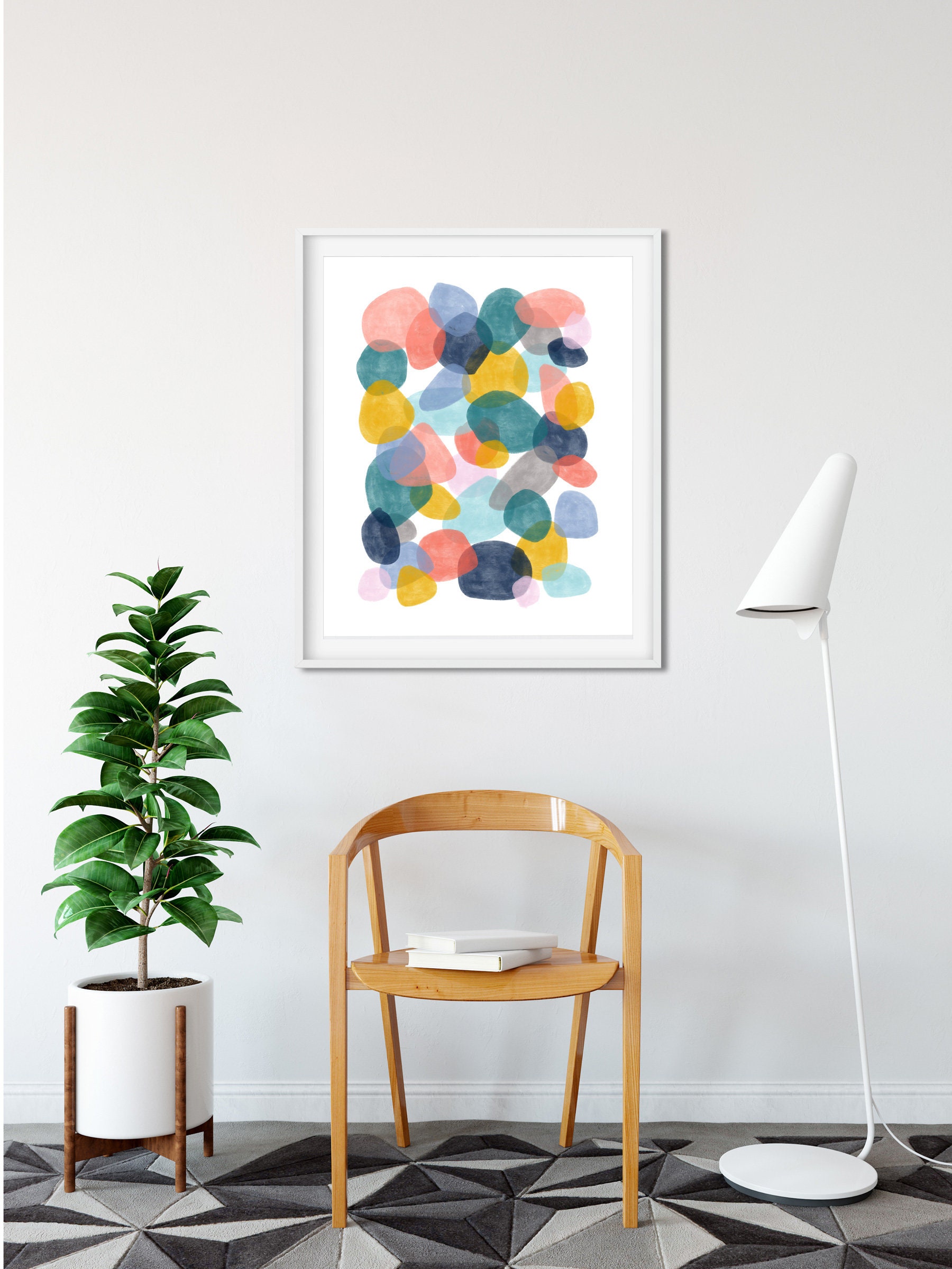 Colorful Abstract Art Modern Poster Colorful Printable Wall | Etsy