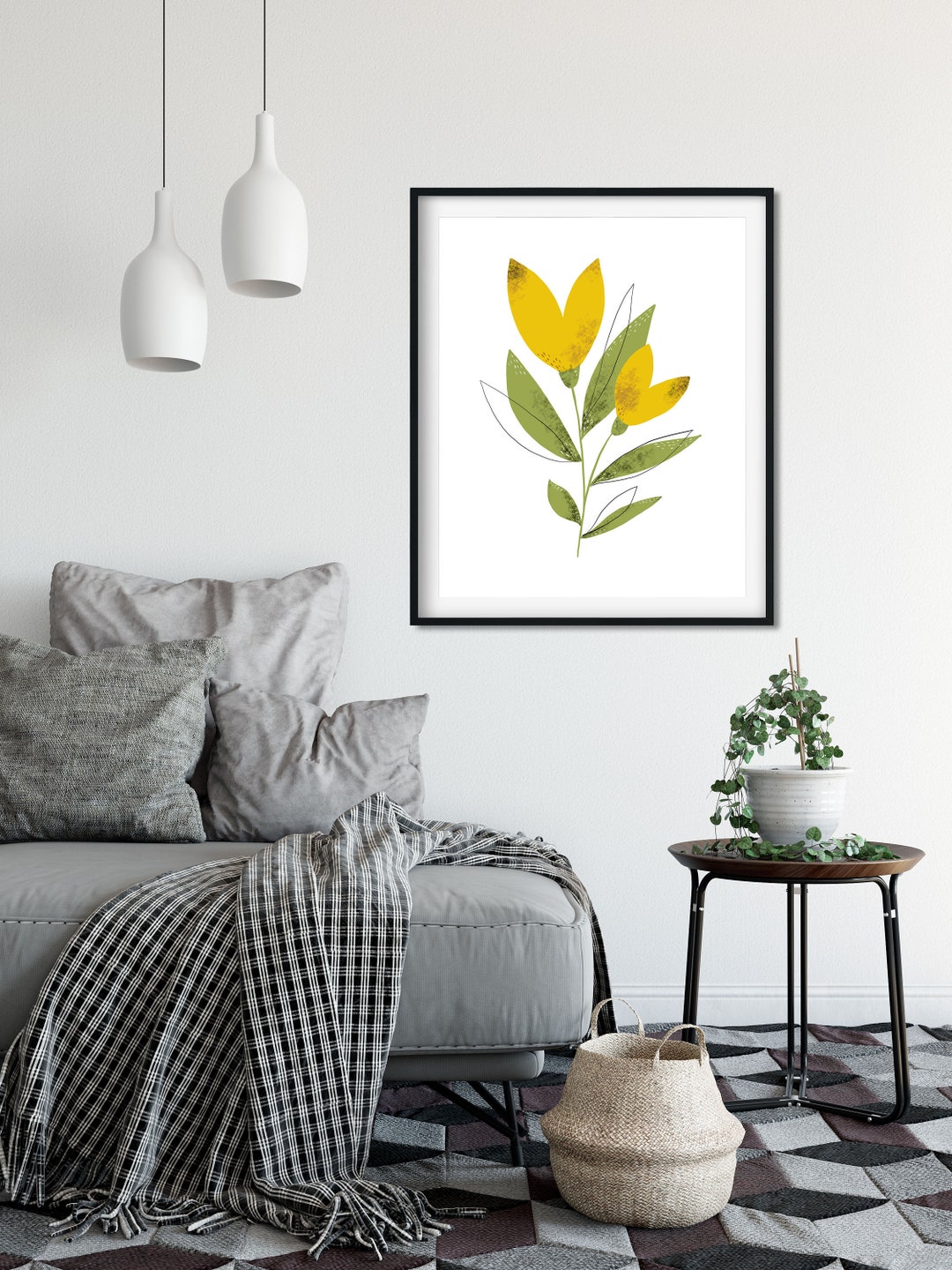 Yellow Flowers Print, Plant Poster, Floral Printable, Flowers Print ...